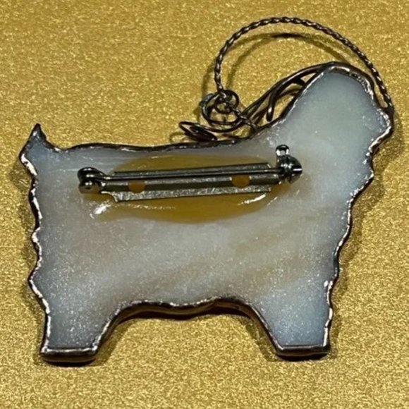 Jewelry | Dog Slag Glass Stained Glass Brooch Vintage | Poshmark